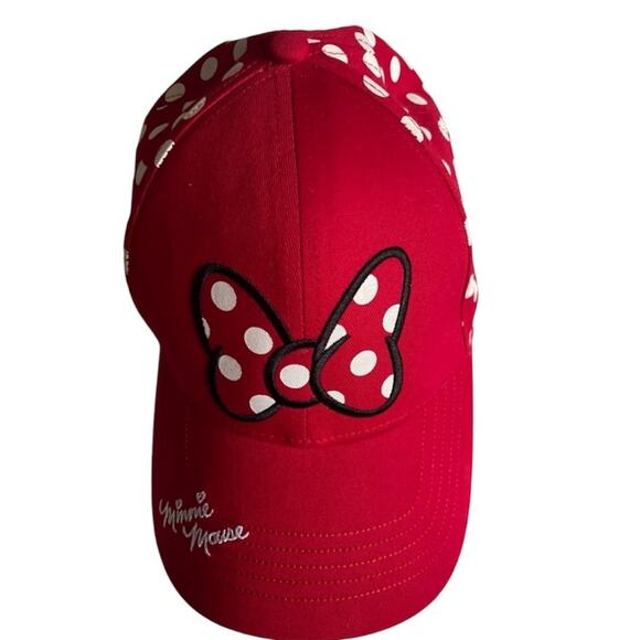 Disney | Accessories | Disney Parks Minnie Mouse Red Bow Womens Hat ...